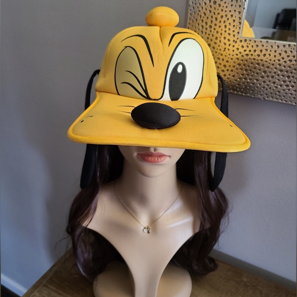 Disney | Accessories | Vintage Disney Parks Pluto Hat Cap With Long Floppy Ears Adult Size ...